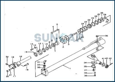 China 233-71-00151 2337100151 Blade Side Shift Cylinder Seal Kit For GD31-1 for sale