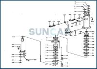 China 233-71-00061 2337100061 Drawbar Side Shift Cylinder Seal Kit Fits Grader KOMATSU for sale