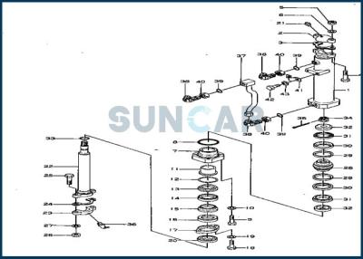 China 233-71-00061 2337100061 Drawbar Side Shift Cylinder Seal Kit Fits Grader KOMATSU for sale