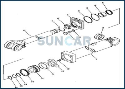 China 707-99-64410 7079964410 Dump Cylinder Seal Repair Kit For Wheel Loader KOMATSU for sale