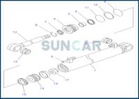 China 707-99-24120 7079924120 Steering Cylinder Service Kit Fits WA350-3 KOMATSU for sale