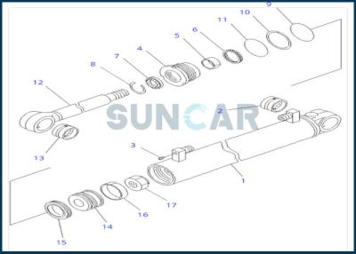 China 707-99-24120 7079924120 Steering Cylinder Service Kit Fits WA350-3 KOMATSU for sale