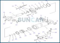 China 707-99-73150 7079973150 Bucket Cylinder Service Kit For WA450-5L KOMATSU for sale