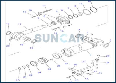 China 707-99-73150 7079973150 Bucket Cylinder Service Kit For WA450-5L KOMATSU for sale