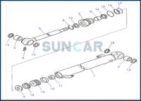 China 878000389 Bucket Cylinder Seal Repair Kit Fits Excavators PC10-7 KOMATSU for sale