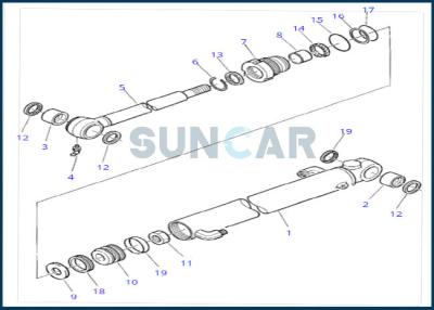 China 878000389 Bucket Cylinder Seal Repair Kit Fits Excavators PC10-7 KOMATSU for sale