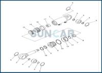China 707-98-23100 7079823100 Blade Tilt Cyllinder Service Kit Fits PC15-3 PC25R-8 for sale