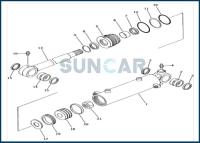China 707-98-12410 7079812410 Offset Cylinder Service Kit For PC20R-8 PC25R-8 KOMATSU for sale