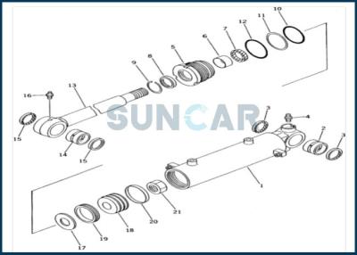 China 707-98-12410 7079812410 Offset Cylinder Service Kit For PC20R-8 PC25R-8 KOMATSU for sale