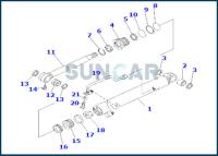 China 707-98-12260 7079812260 Bucket Cylinder Service Kit Fits PC20MR-1 KOMATSU for sale