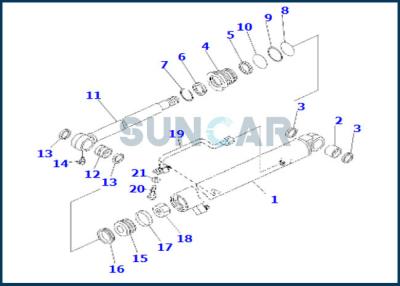 China 707-98-12260 7079812260 Bucket Cylinder Service Kit Fits PC20MR-1 KOMATSU for sale