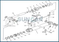 China 707-98-36200 7079836200 Boom Cylinder Service Kit Fits KOMATSU PC100-5 PC100L-5 for sale