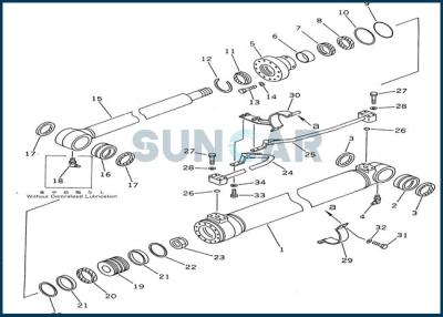 China 707-98-36200 7079836200 Boom Cylinder Service Kit Fits KOMATSU PC100-5 PC100L-5 for sale