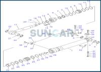 China 707-99-44340 7079944340 Arm Cylinder Service Kit For PC130-7 PC120-6E0 KOMATSU for sale