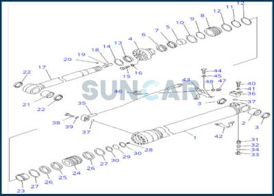 China 707-99-44340 7079944340 Arm Cylinder Service Kit For PC130-7 PC120-6E0 KOMATSU for sale