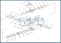 China 707-99-44300 7079944300 Blade Cylinder Service Kit For KOMATSU for sale