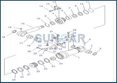 China 707-99-44300 7079944300 Blade Cylinder Service Kit For KOMATSU for sale