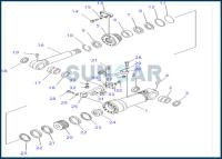 China 707-99-44300 7079944300 Blade Cylinder Service Kit Fits PC130-6 KOMATSU for sale