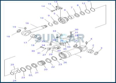 China 707-99-44270 7079944270 Blade Cylinder Service Kit For PC128UU-2 KOMATSU for sale