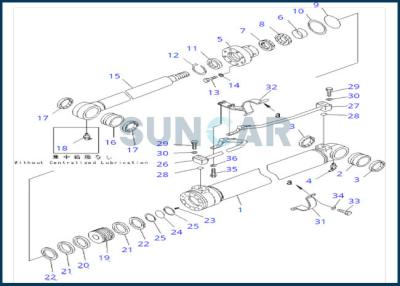 China 707-98-36250 7079836250 Boom Cylinder Service Kit For PC100-6 PC120SC-6 for sale