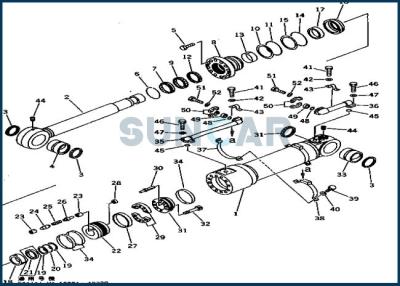 China 707-99-56310 7079956310 Bottom Cylinder Service Kit Fits Excavator PC1000-1 for sale