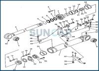 China 707-99-77250 7079977250 Bucket Cylinder Service Kit Fits KOMATSU PC1000-1 for sale