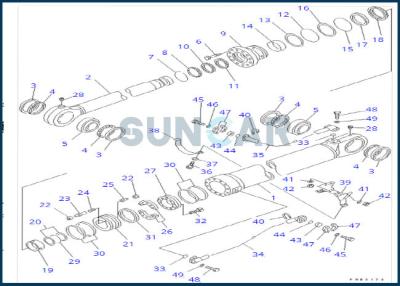 China 707-99-77230 7079977230 Bucket Cylinder Seal Repair Kit For Excavator KOMATSU for sale