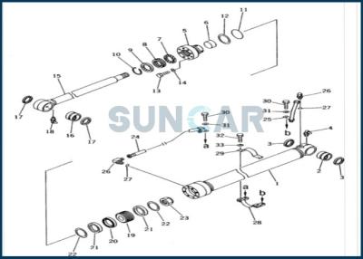 China 707-99-26620 7079926620 Bucket Cylinder Service Kit For PC60-6 PC70-6 for sale