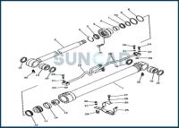 China 707-98-36100 7079836100 Boom Cylinder Service Kit For KOMATSU PC100-3 for sale