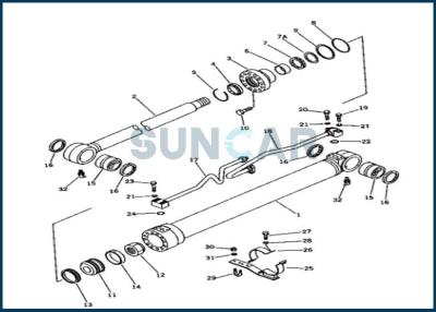 China 707-98-36100 7079836100 Boom Cylinder Service Kit For KOMATSU PC100-3 for sale