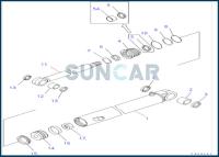 China 707-98-10820 7079810820 Arm Cylinder Service Kit For  KOMATSU Excavator  PC10MR-1 for sale