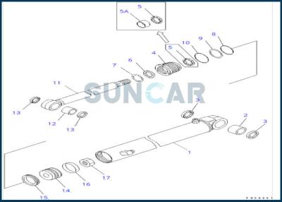 China 707-98-10820 7079810820 Arm Cylinder Service Kit For  KOMATSU Excavator  PC10MR-1 for sale