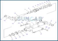 China 707-98-10940 7079810940 Boom Cylinder Seal Repair Kit For Komatsu Excavator PC10MR-1 for sale