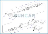 China 707-98-03400 7079803400 Offset Bucket Cylinder Seal  Kit Fits Komatsu BZ200 PC08UU PC10MR PC10UU for sale