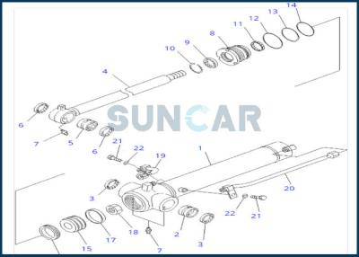 China 707-98-22820 7079822820 Arm Cylinder Seal Repair Kit Fits PC30MRX-1 for sale