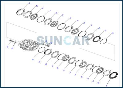 China 423-33-31411 4233331411 Seal Ring Use In Front Axle Rear Axle KOMATSU WA380 for sale