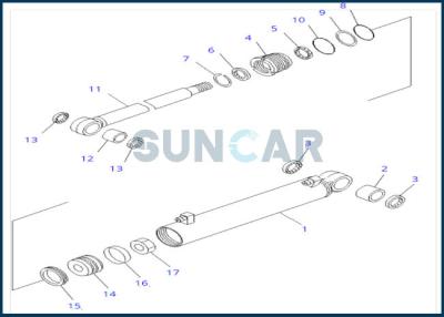 China 707-98-11270 7079811270 Arm Cylinder Seal  Kit Fits Komatsu Excavator PC10UU-3 for sale