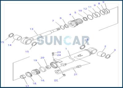 China 707-98-13880 7079813880 Boom Cylinder Seal Repair Kit For PC10UU-3 for sale