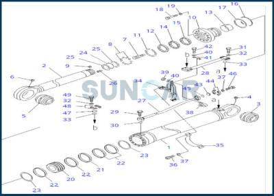 China 707-99-69670 7079969670 Arm Cylinder Service Kit Fits KOMATSU PC1250-7 for sale