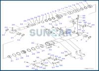 China 707-99-67290 7079967290 Bucket Cylinder Seal Repair Kit Fits PC1250 KOMATSU for sale