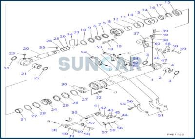 China 707-99-67290 7079967290 Bucket Cylinder Seal Repair Kit Fits PC1250 KOMATSU for sale