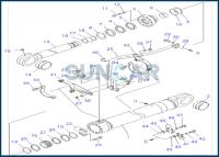 China 707-99-77050 7079977050 Bucket Cylinder Service Kit Fits KOMATSU PC1250-7 for sale