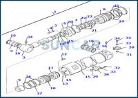 China 21D-61-12201 21D6112201 Arm Cylinder Service Kit Fits PC110R-1 PC95R-2 for sale
