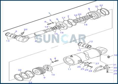 China 21D-61-15170 21D6115170 Blade Cylinder Seal Repair Kit For PC75R-2 for sale