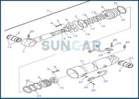 China 21D-61-13160 21D6113160 Bucket Cylinder Seal Repair Kit For Excavator PC95R-2 for sale