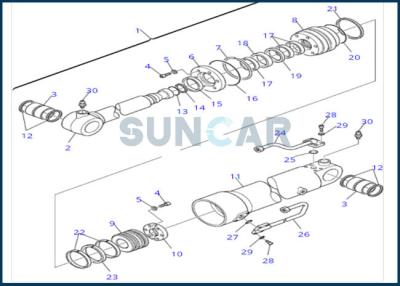 China 21D-61-13160 21D6113160 Bucket Cylinder Seal Repair Kit For Excavator PC95R-2 for sale