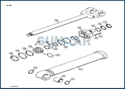 China G110526 Bucket Cylinder Seal Repair Kit Fits Excavator CNH 621 821 for sale