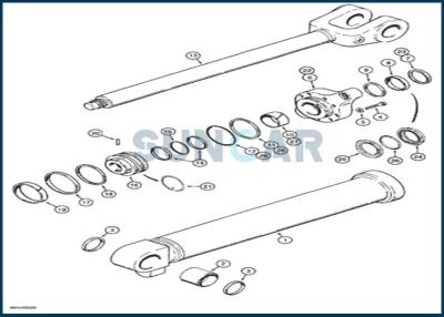 China 1986920C2 Hydraulic Repair Kit for CNH Wheel Loader Lift Cylinder 921 921B 921C for sale