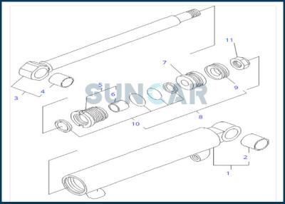 China YM172186-72580 YM17218672580 Bucket Cylinder Seal Kit For PC09FR-1 for sale