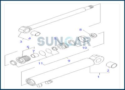 China YM172186-72370 YM17218672370 Arm Blade Cylinder Seal Repair Kit for PC09FR-1 for sale